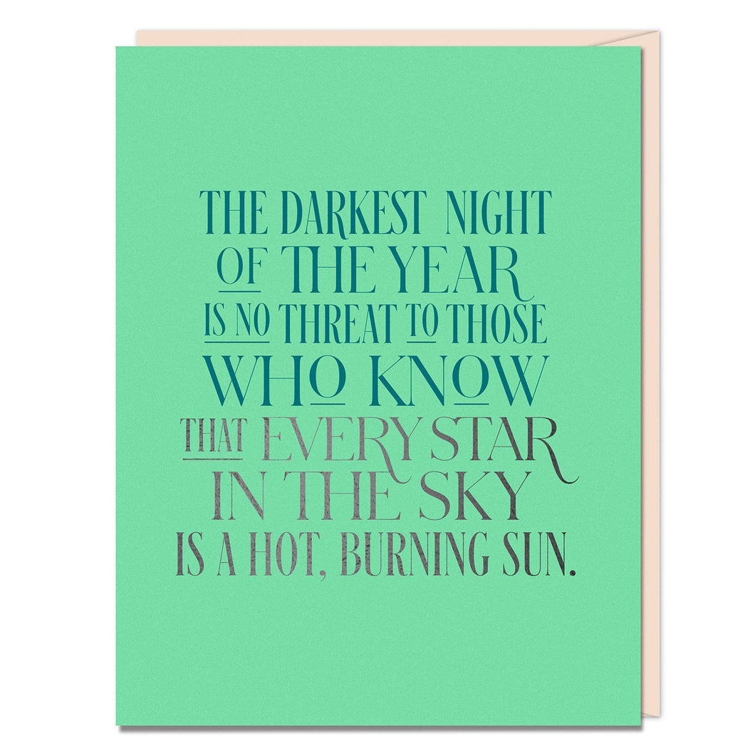 Elizabeth Gilbert The Darkest Night Encouragement Card – Bella Vita